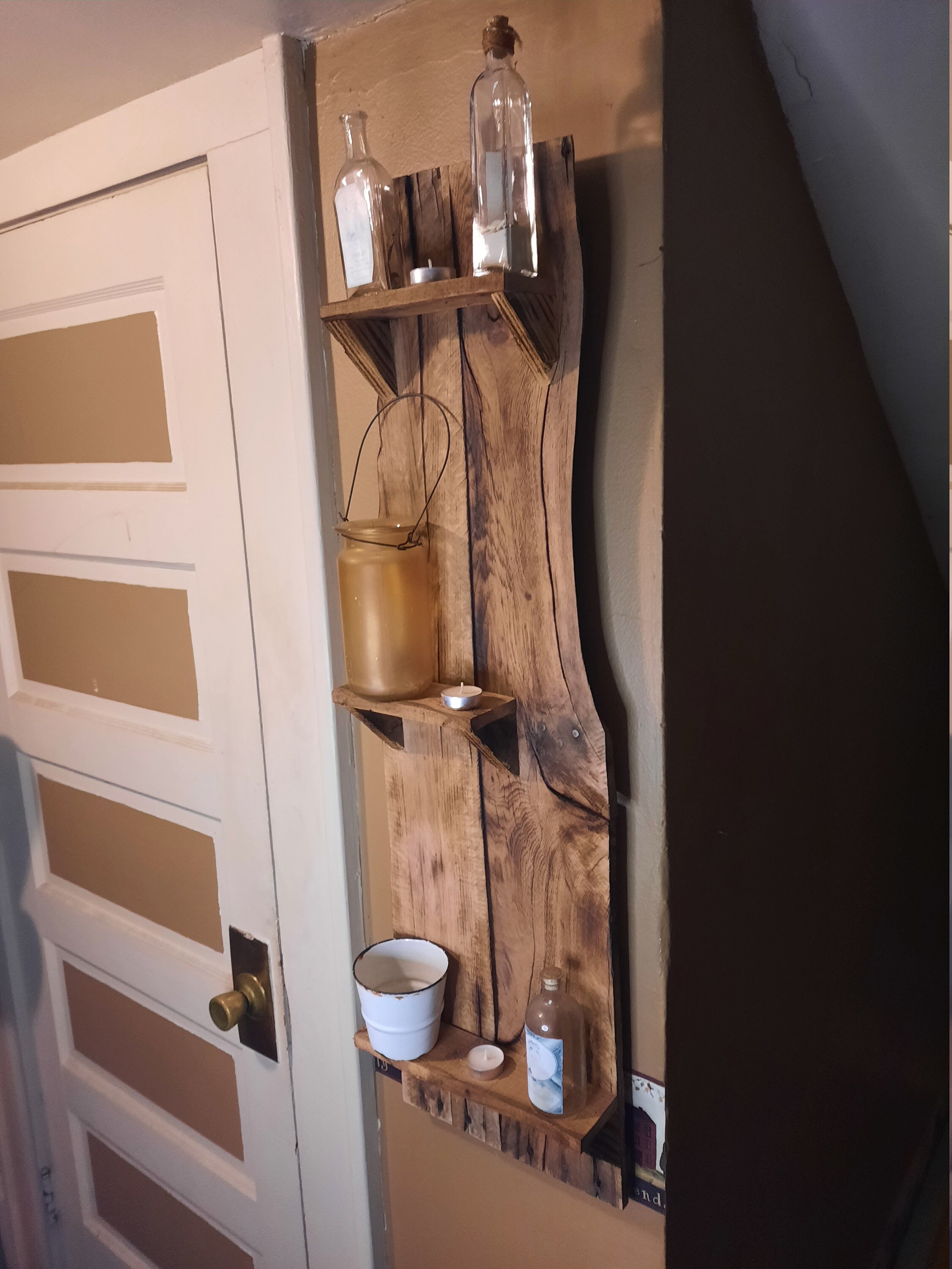 Handmade Rustic Wall Shelf, Reclaimed Wood, Farmhouse Shelf, Distressed ...