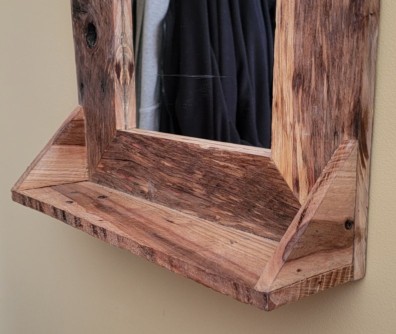 Upcycled Mirror With Shelf. Handmade From a Recycled Pallet and ...