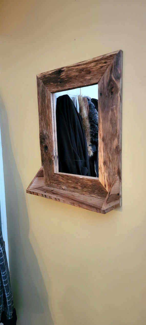 Upcycled Mirror With Shelf. Handmade From a Recycled Pallet | Etsy