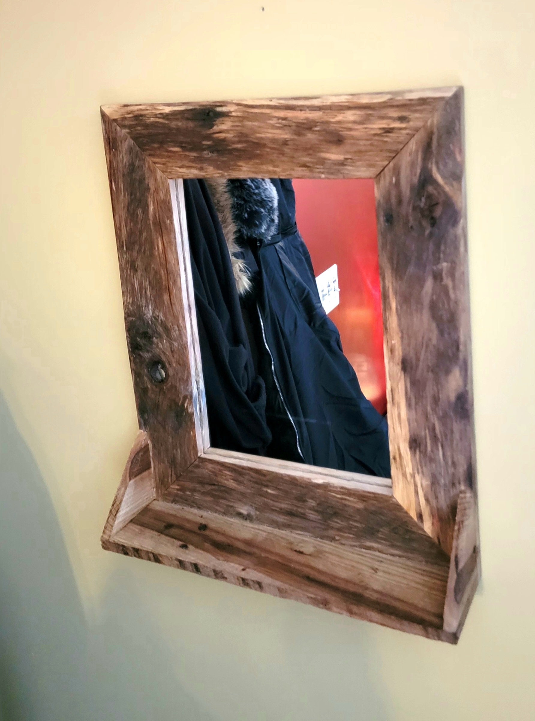 Upcycled Mirror With Shelf. Handmade From a Recycled Pallet and ...