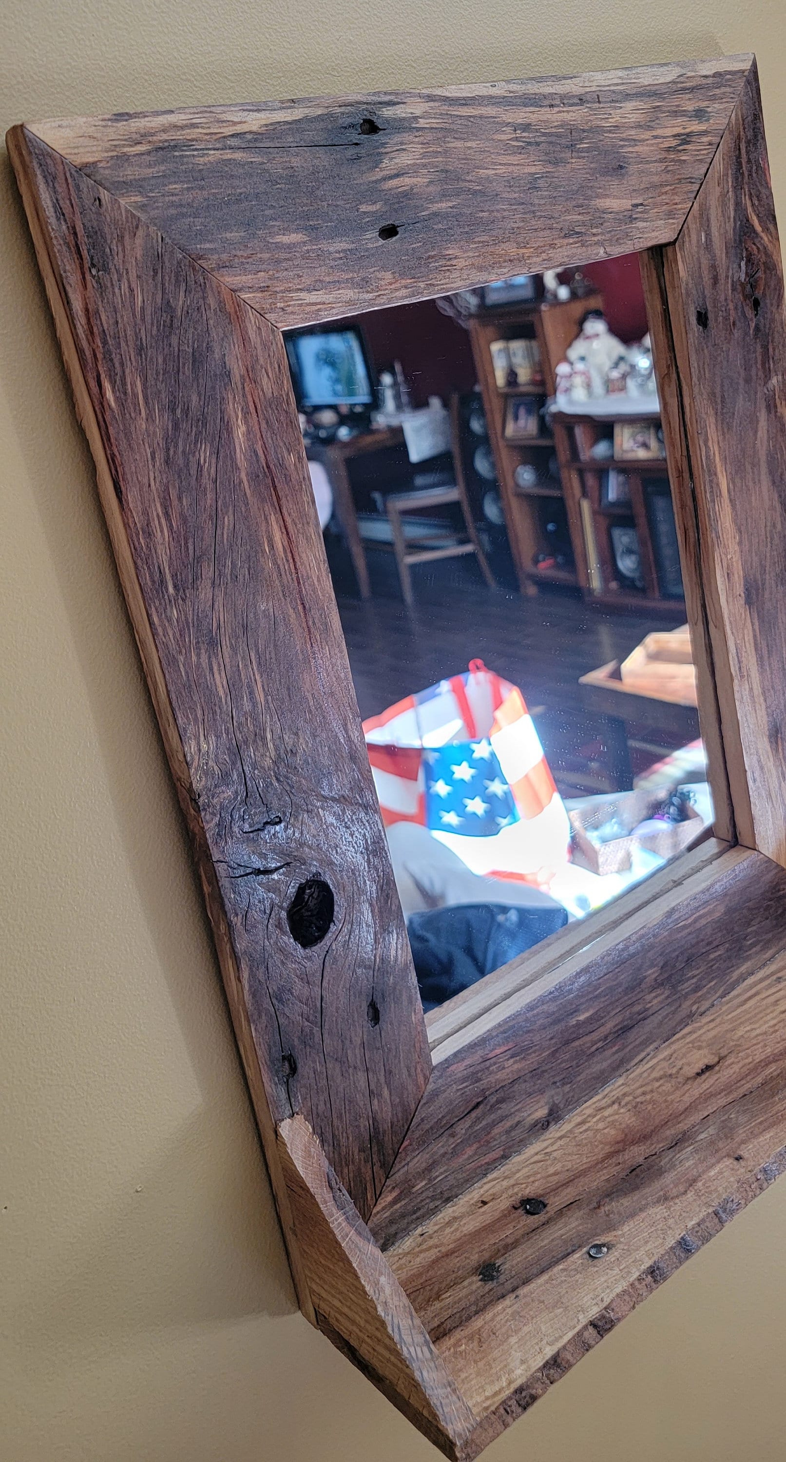 Upcycled Mirror With Shelf. Handmade From a Recycled Pallet and ...