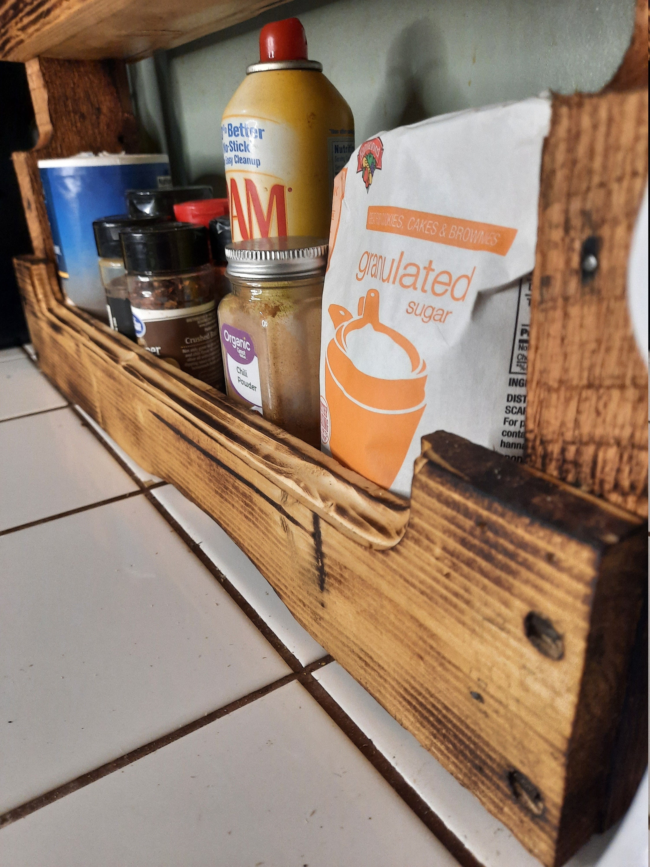 Countertop Spice Rack, Reclaimed Wood, Country, Rustic, Primitive ...