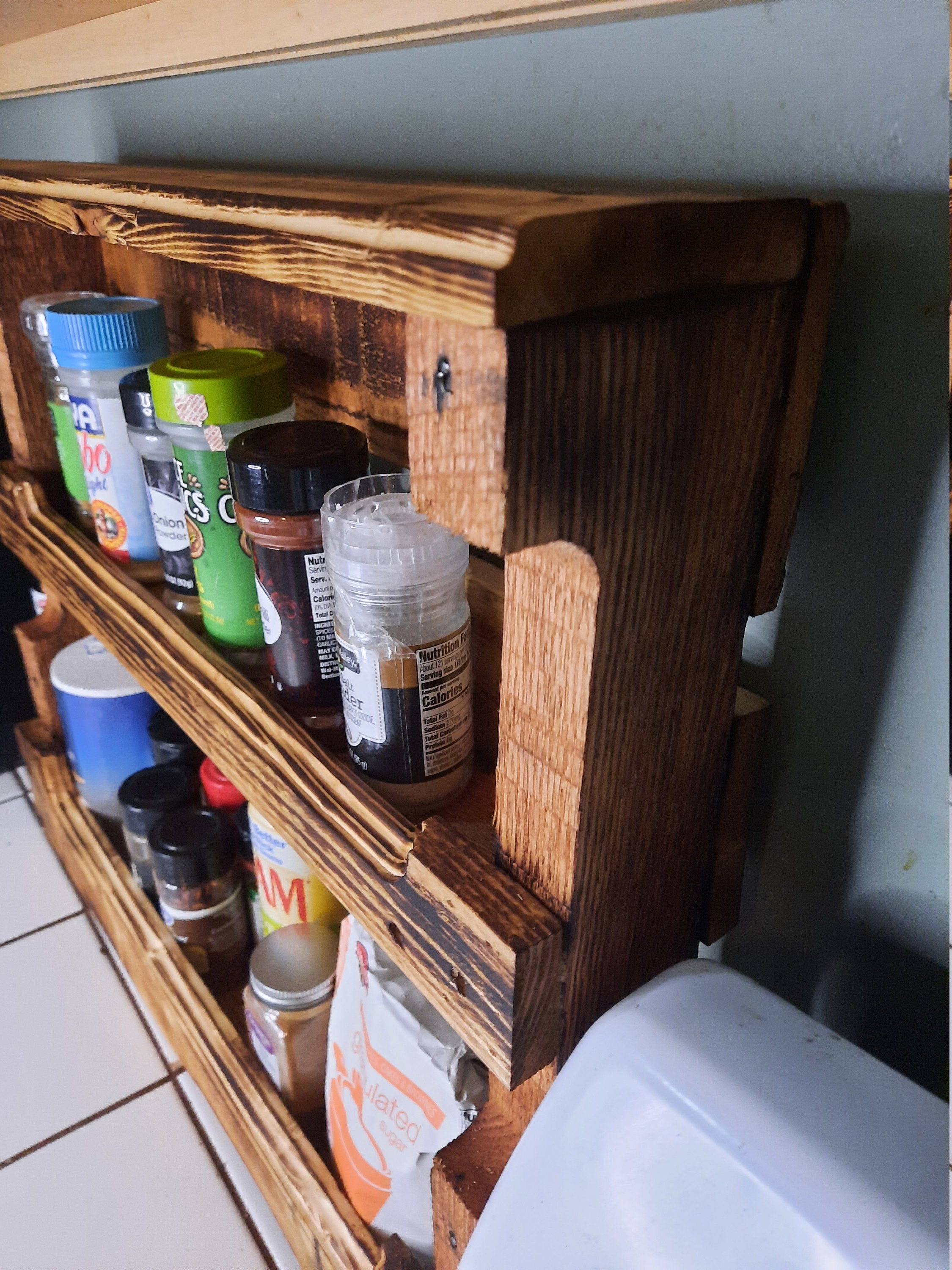 Countertop Spice Rack, Reclaimed Wood, Country, Rustic, Primitive ...