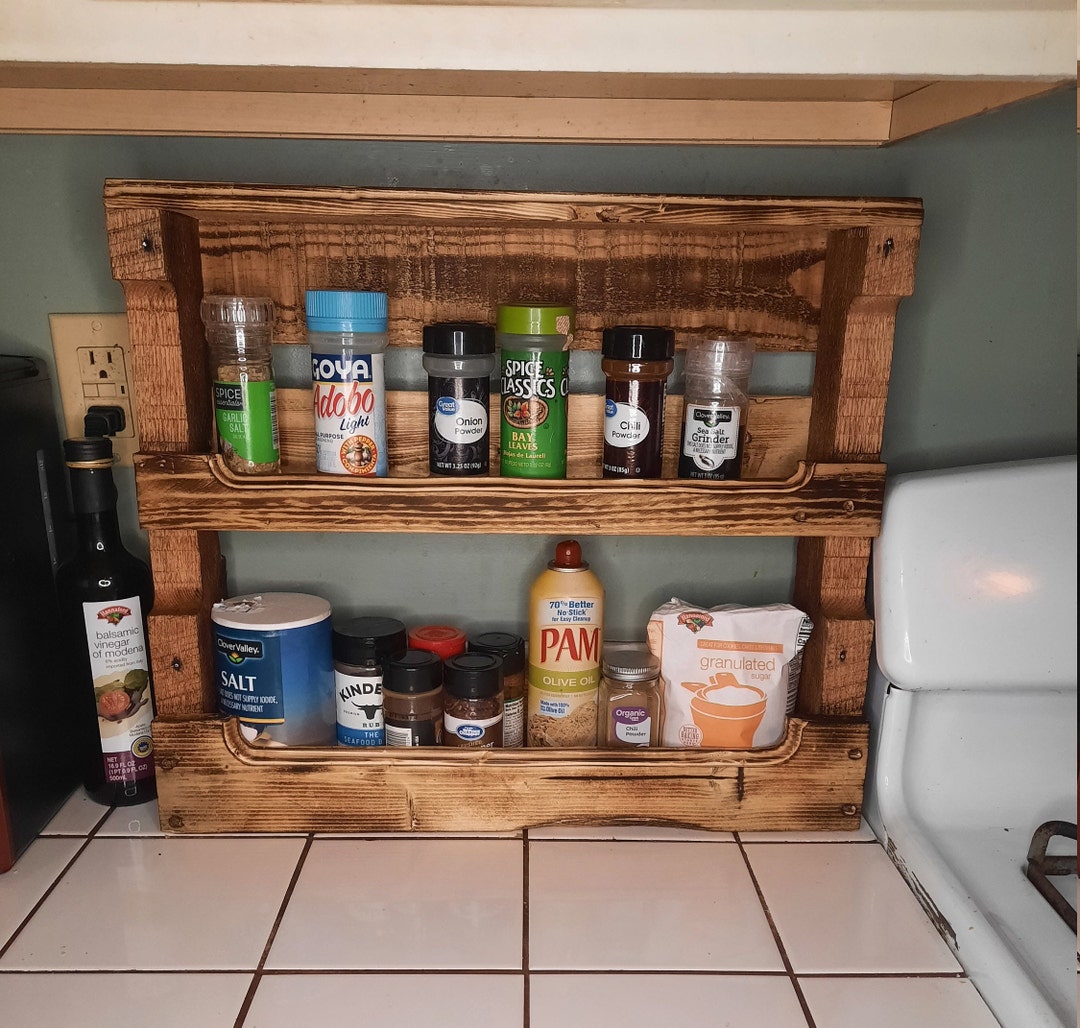 Countertop Spice Rack, Reclaimed Wood, Country, Rustic, Primitive ...