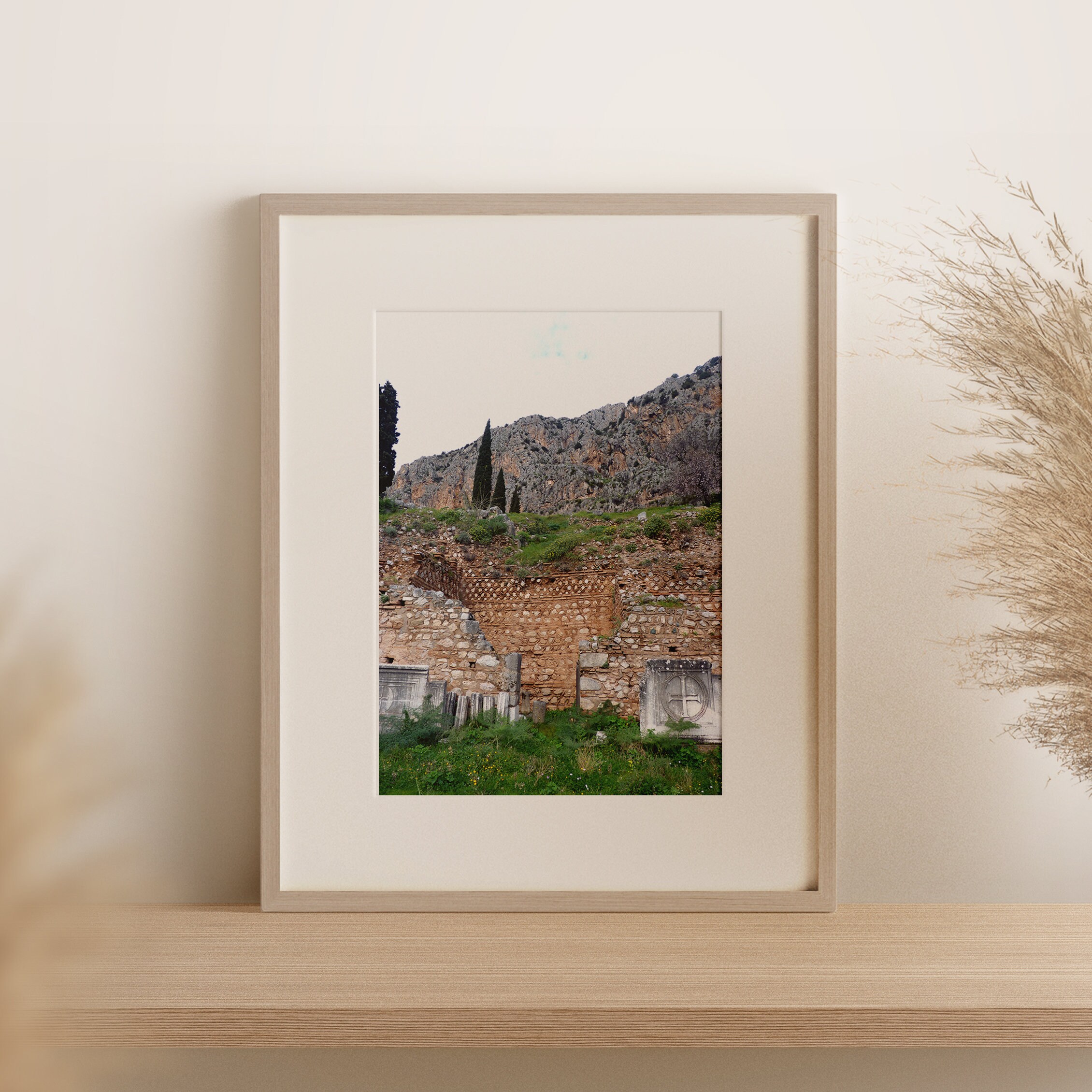 Ancient Greek Ruins in the Mountains, Wall Art Photograph, Bricks and ...