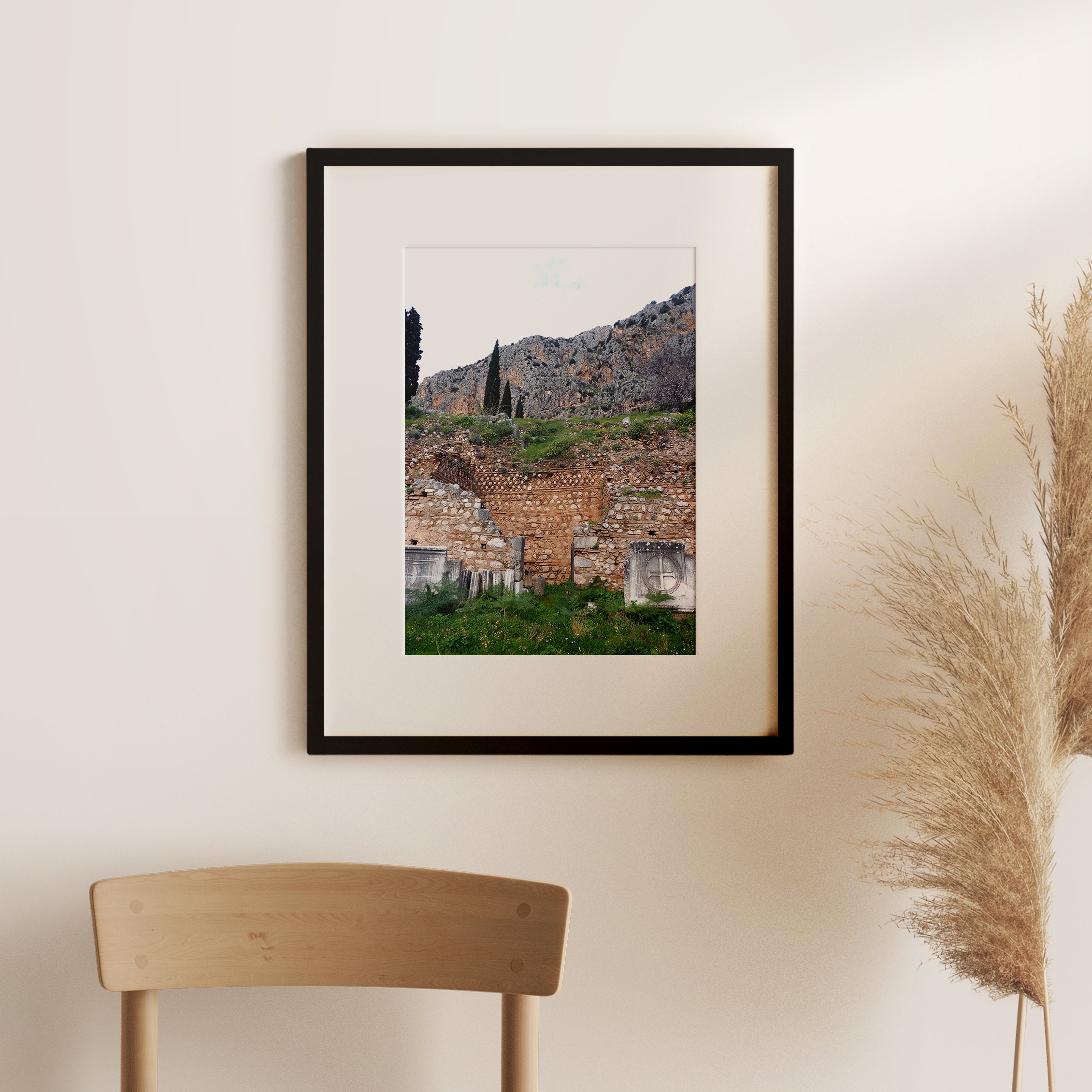 Ancient Greek Ruins in the Mountains, Wall Art Photograph, Bricks and ...