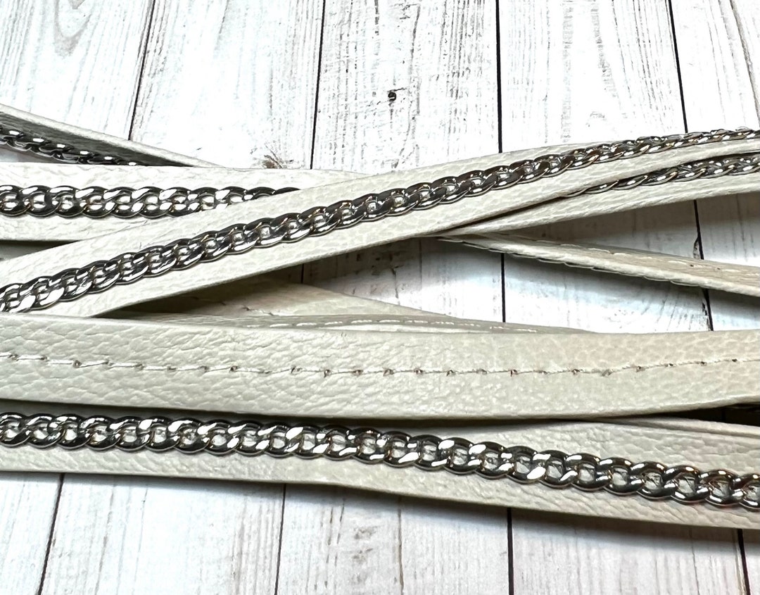 Ivory CHAIN NAPPA LEATHER Cord in 10mm Made in Europe - Etsy