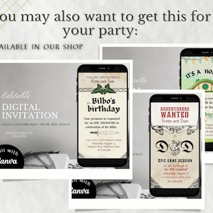 Entrance Door Sign for Fantasy Themed Party, Printable Party Sign ...