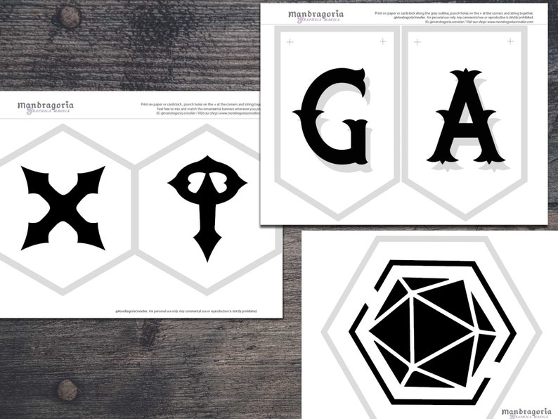Gamer Banner, Printable Game Decor, Dungeons and Dragons Printable, Dnd ...