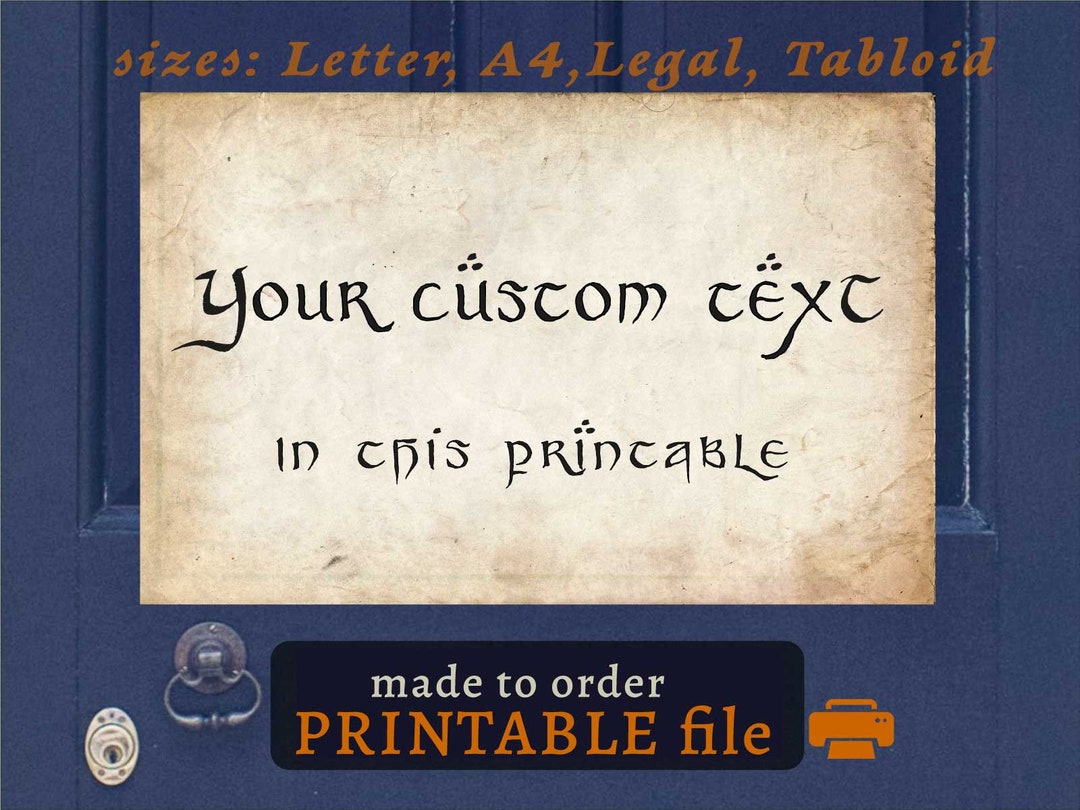 Custom Text Party Sign in Medieval Fantasy Style, Party Business ...