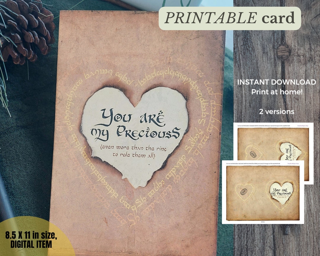 Fantasy Romance Card, Medieval Antique Style Valentines Day Printable ...