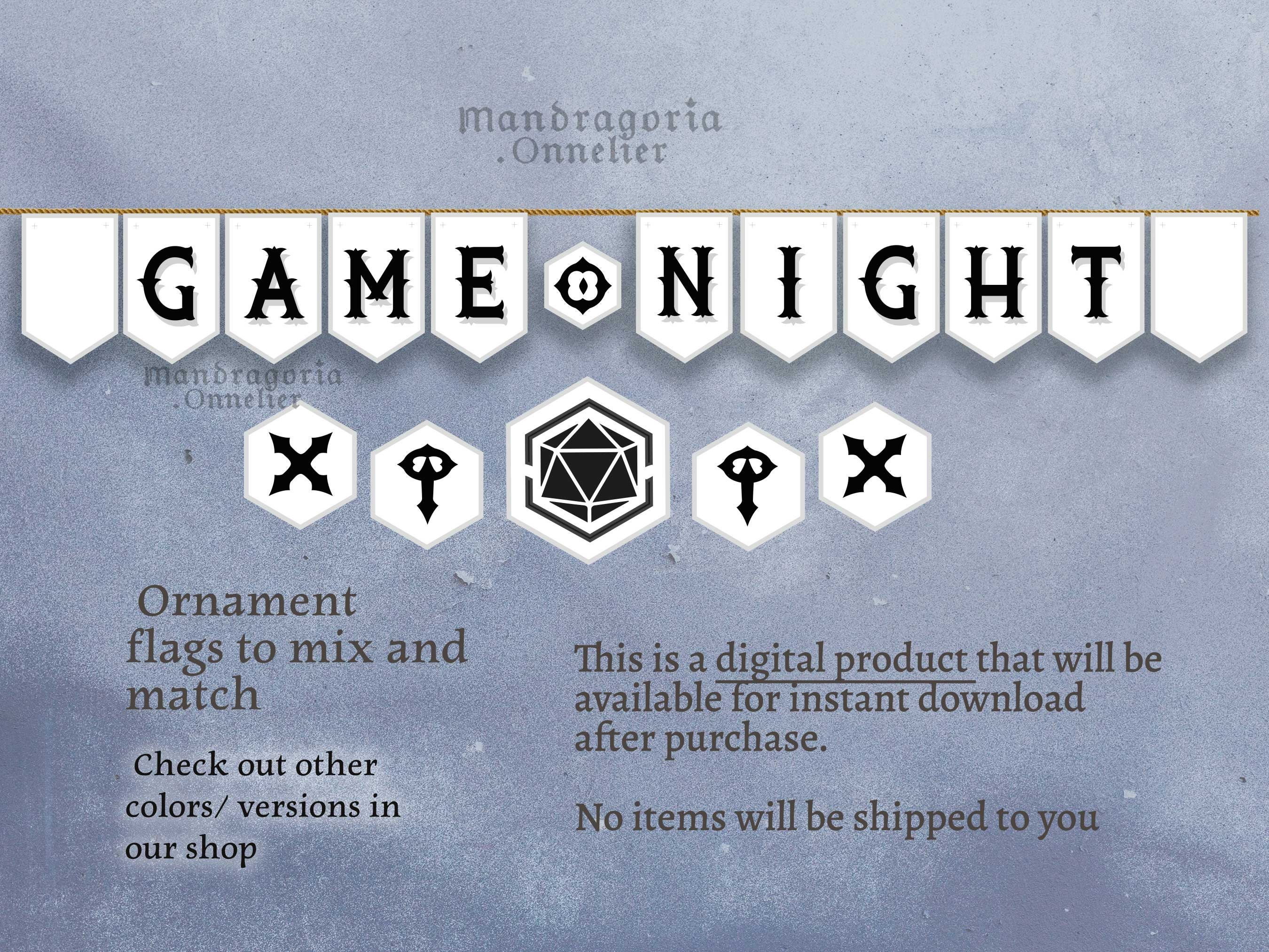 Gamer Banner, Printable Game Decor, Dungeons and Dragons Printable, Dnd ...