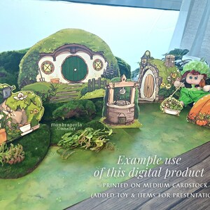 Printable Hobbitcore-themed Diorama, Set for Game and Decoration - DIY ...