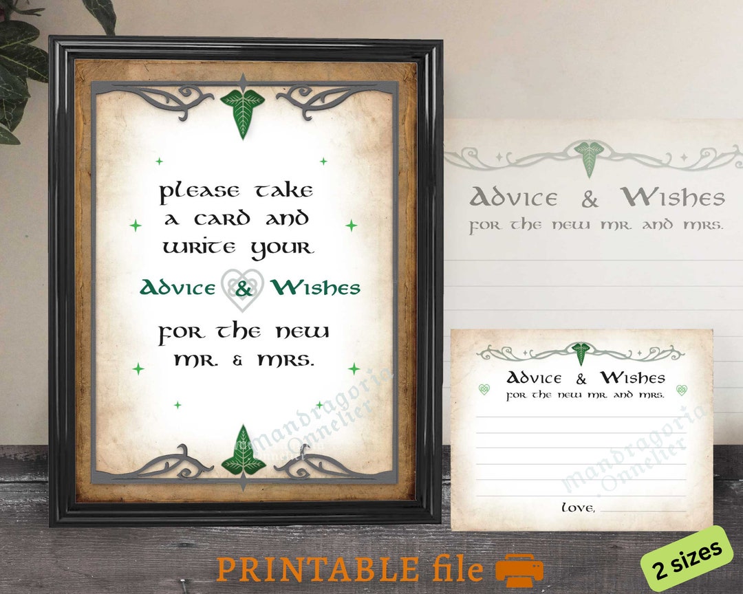 Advice and Wishes for Newlyweds, Fantasy Wedding DOWNLOAD Guest Book ...