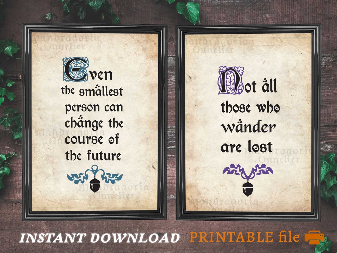 Inspiring Magical Fantasy Quote Prints, DOWNLOAD Antique Style Decor ...