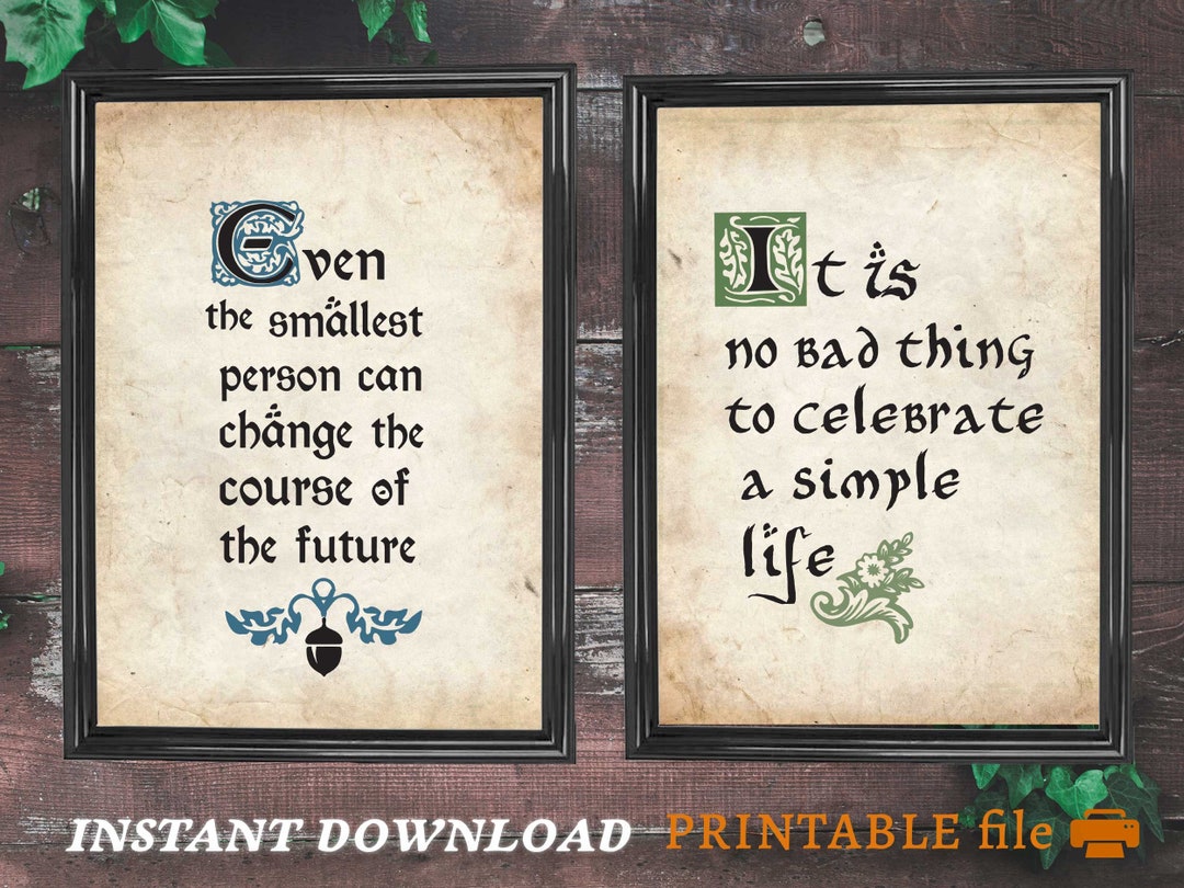 Pair of Hobbitcore Prints, INSTANT DOWNLOAD Decor, Cottagecore Wall Art ...