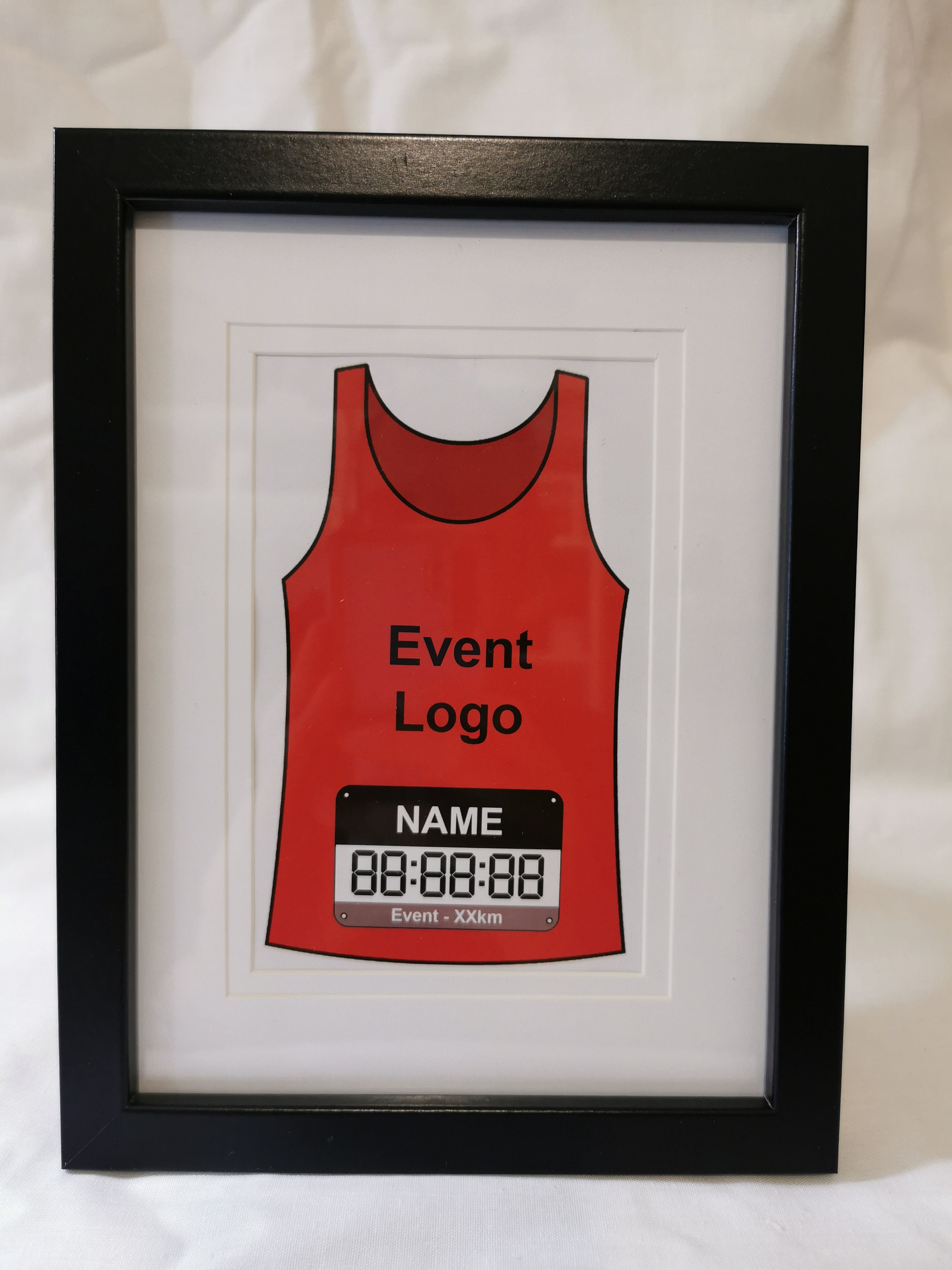 Custom Framed Running Finishers Singlet - Etsy