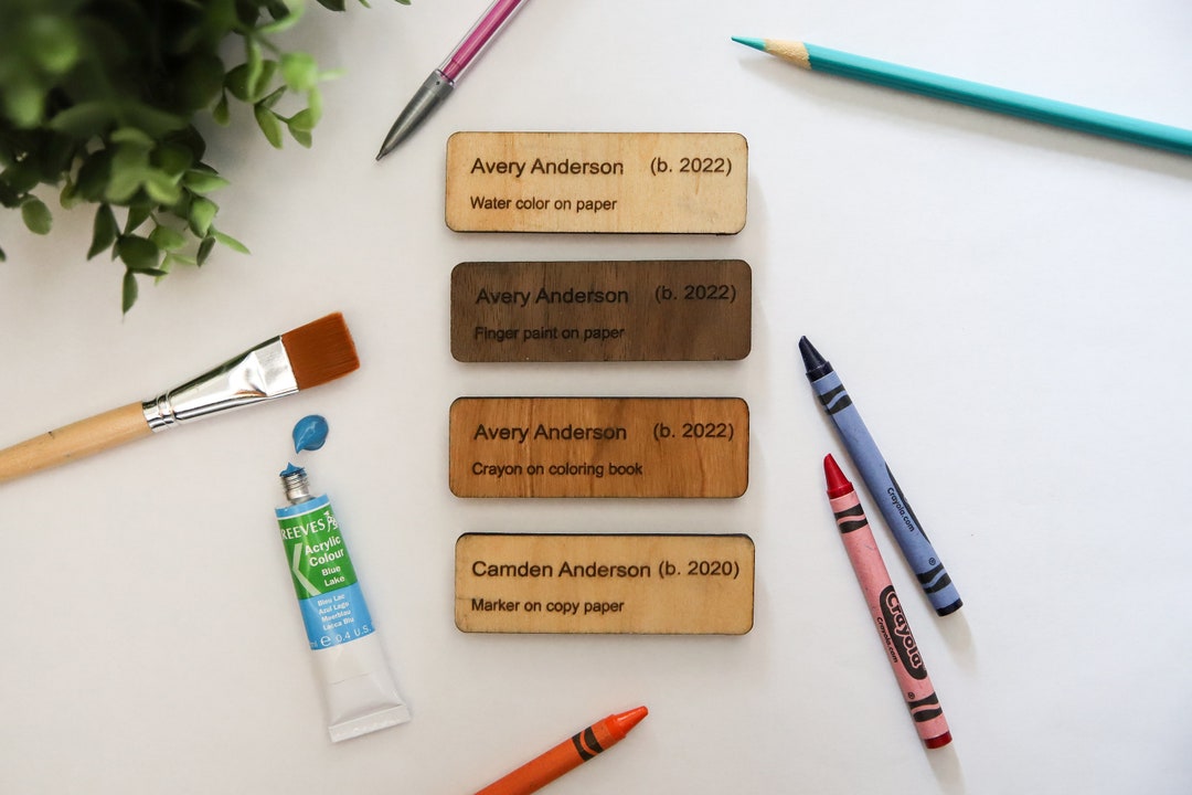 Little Artist Magnet | Museum Plaque Magnet | Personalized | Maple ...