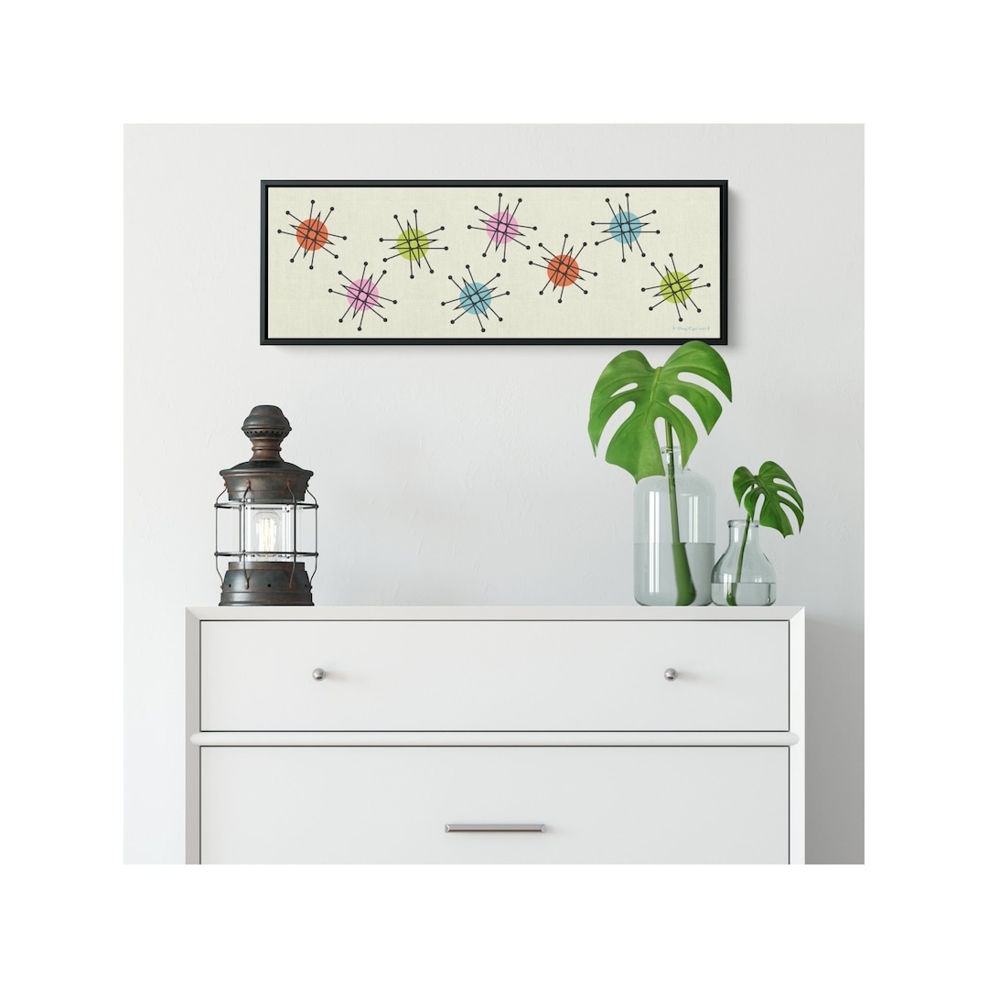 Mid Century Atomic Starburst, Mid Century Modern Decor, Mid-century ...