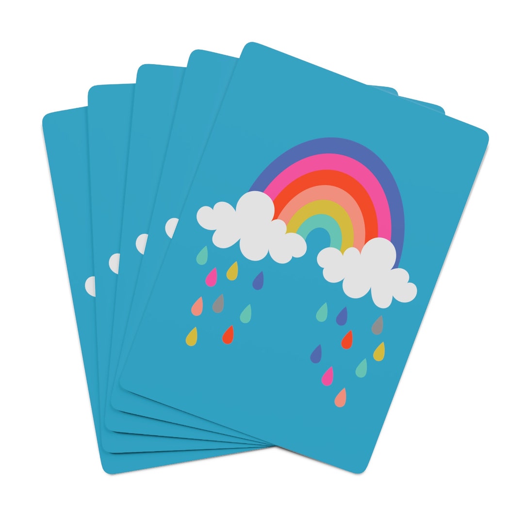 Rainbow Playing Cards, Stocking Stuffer for Teen Girl, Kids, Cute Decor ...