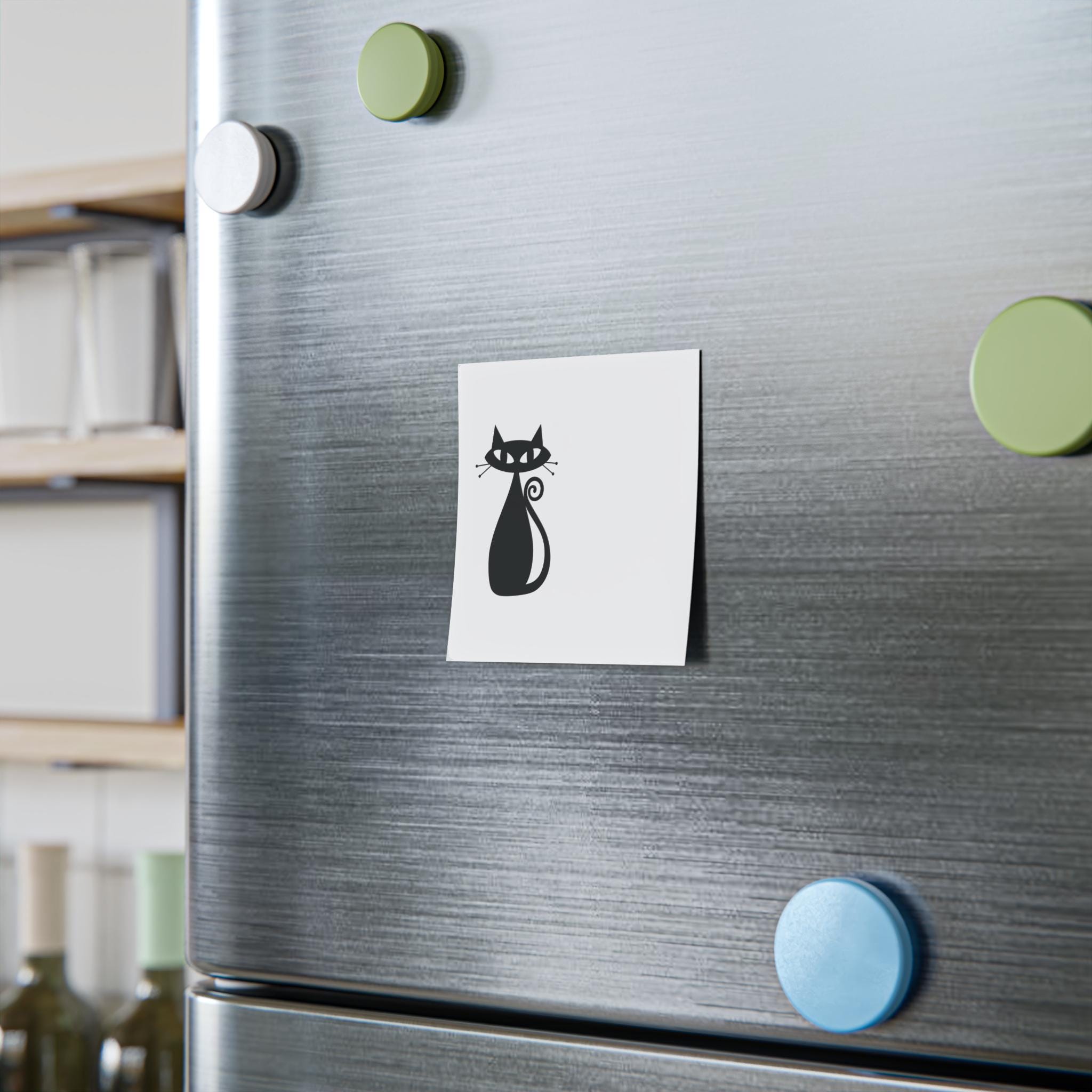 Atomic Cat Post-it® Note Pads, Retro Black Cat Sticky Notes, Mid ...