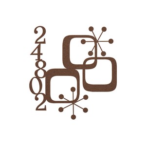 Custom House Numbers, Mid-century Modern Address Numbers, Custom ...