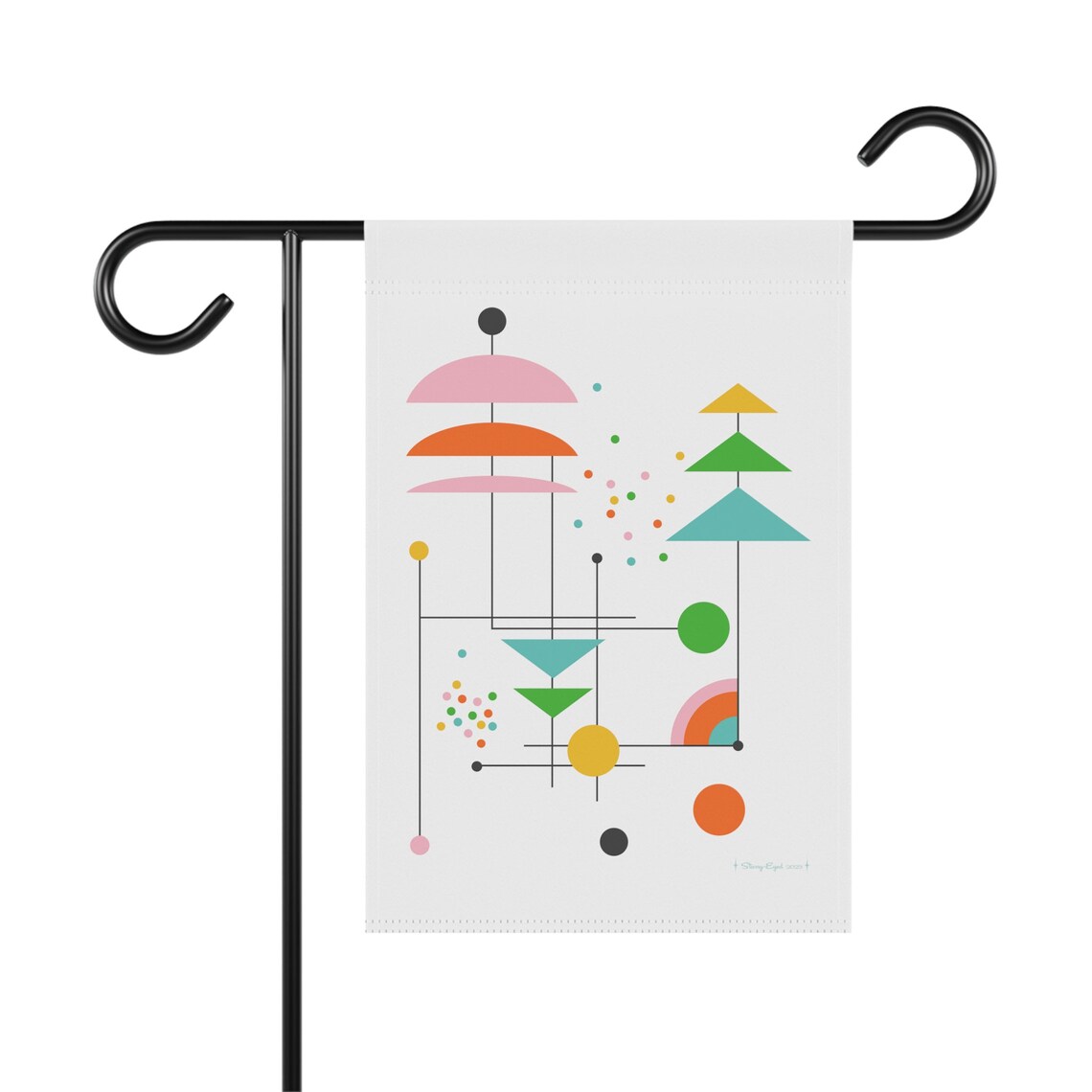 Mid-century Modern Flag, Modern Art Garden & House Banner, Bauhaus ...