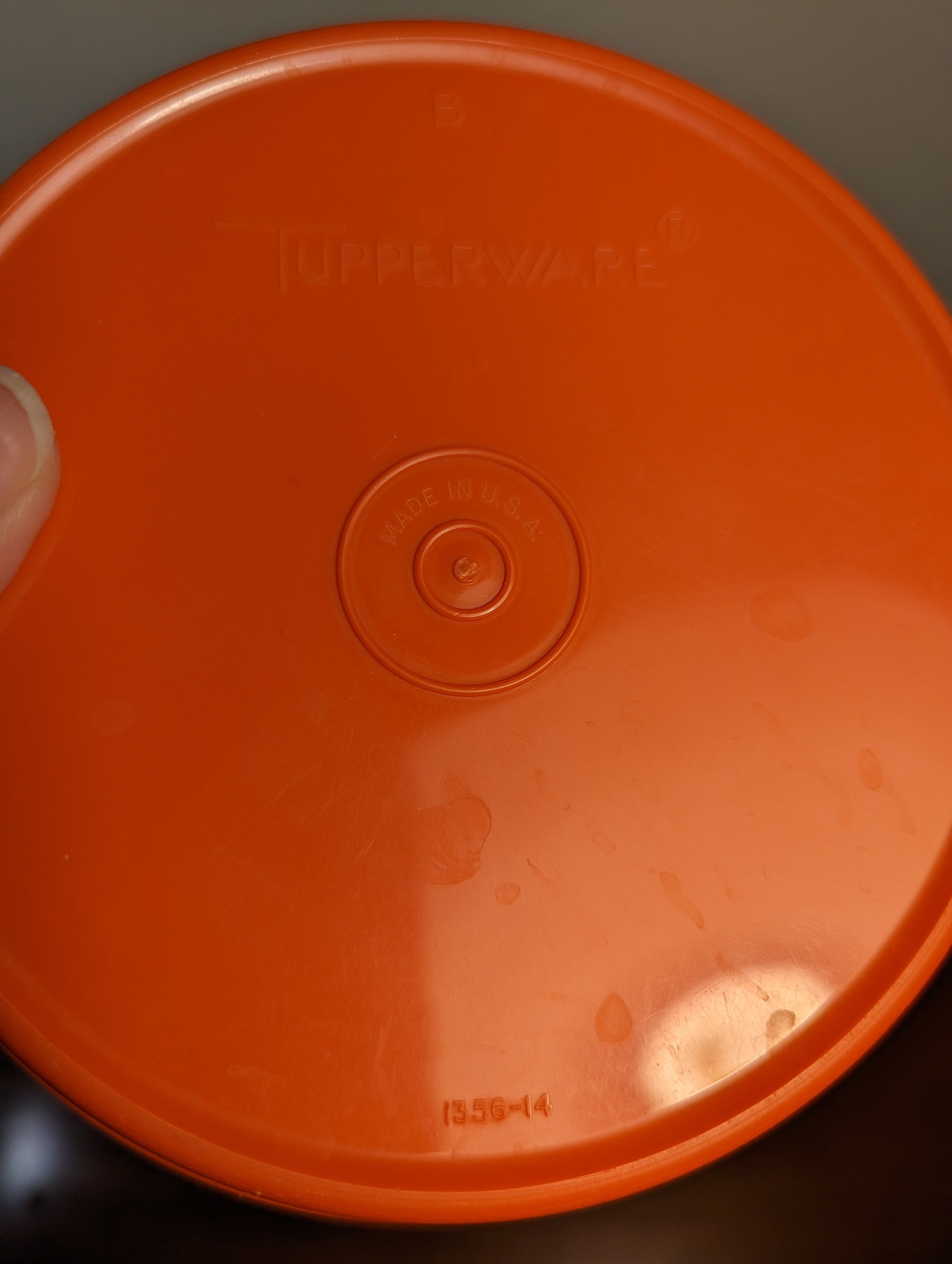 Vintage Orange Tupperware Stacking Bowl 1356-14 With Clear Lid - Etsy