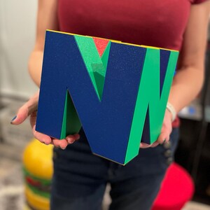 HUGE N64 Cube - 6.4 INCH, 3D Printed Gaming Figurine, Retro Gamer Gift ...