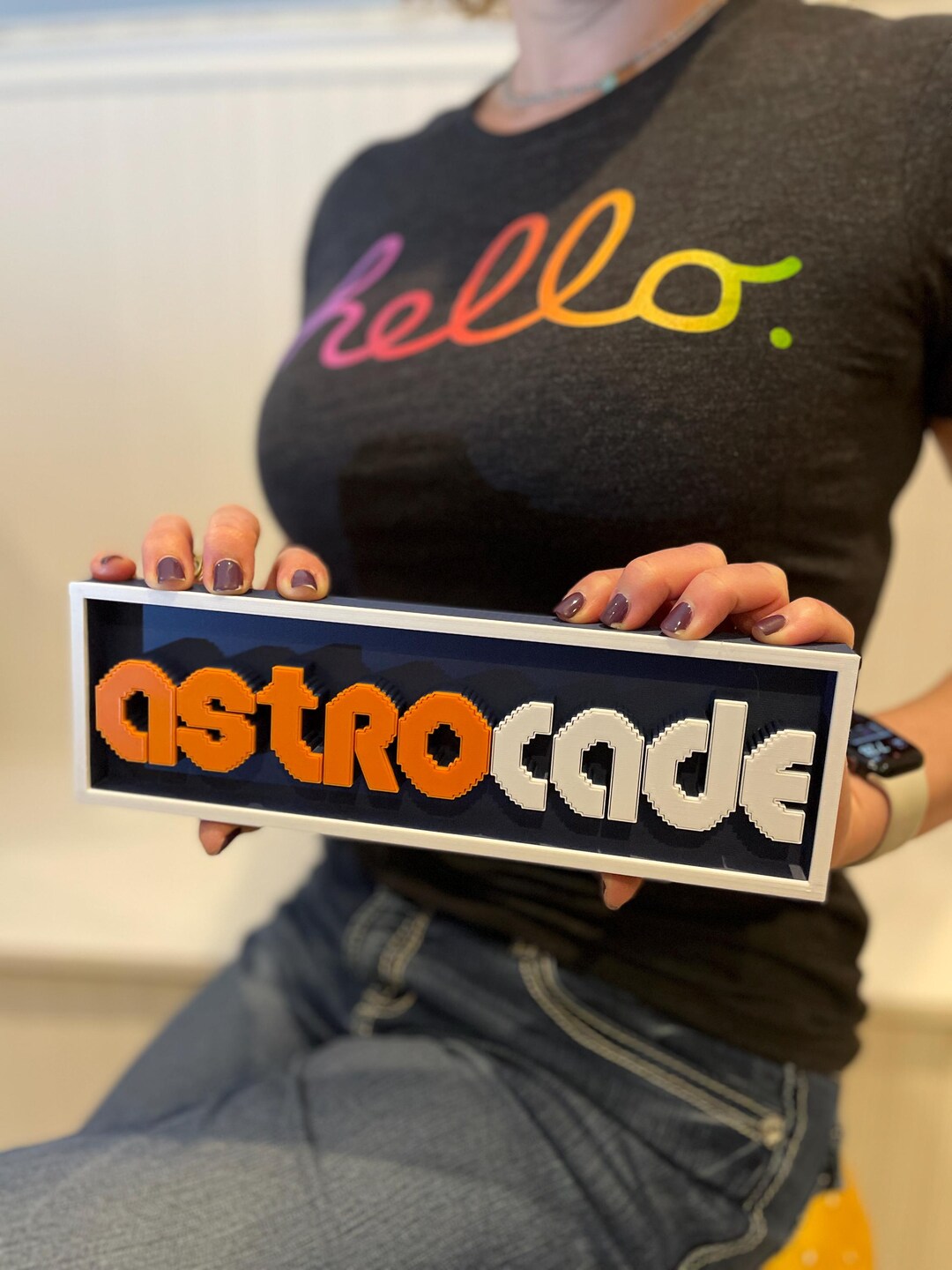 ASTROCADE System 3D Printed Game Console Placard, Retro Gaming Console Sign, Multi-color Logo ...