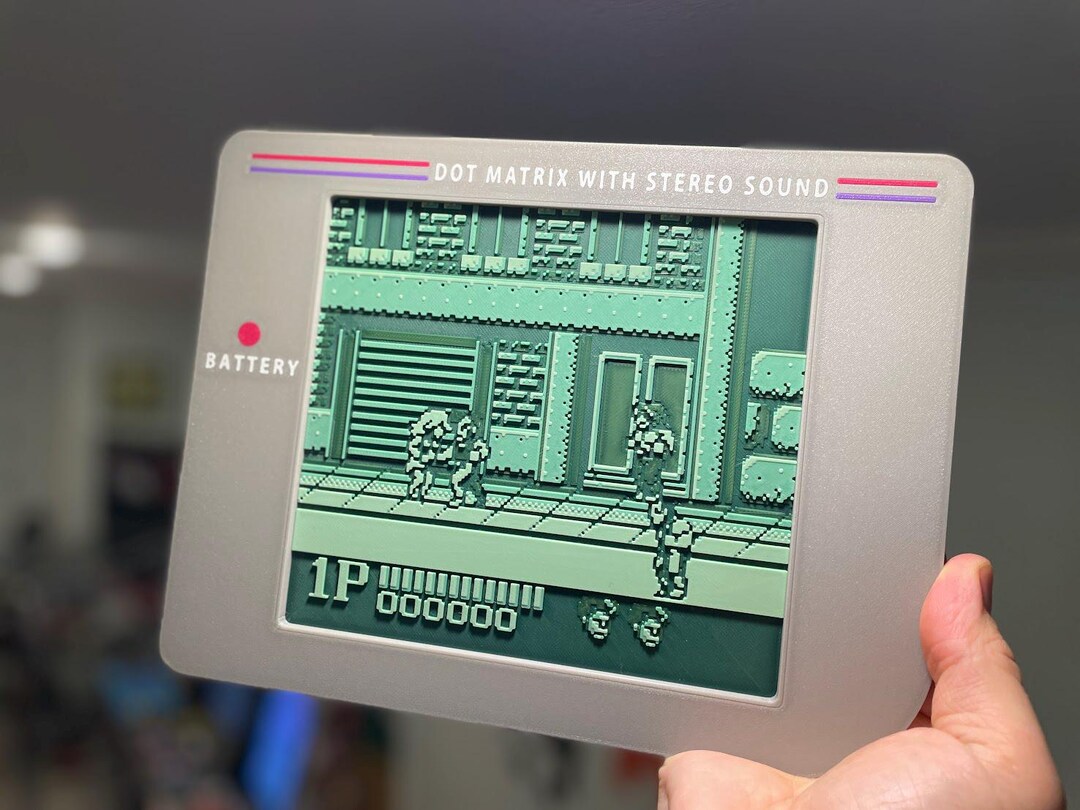 DOUBLE DRAGON Gameboy 3D Printed Texture Relief Artwork, In-game ...