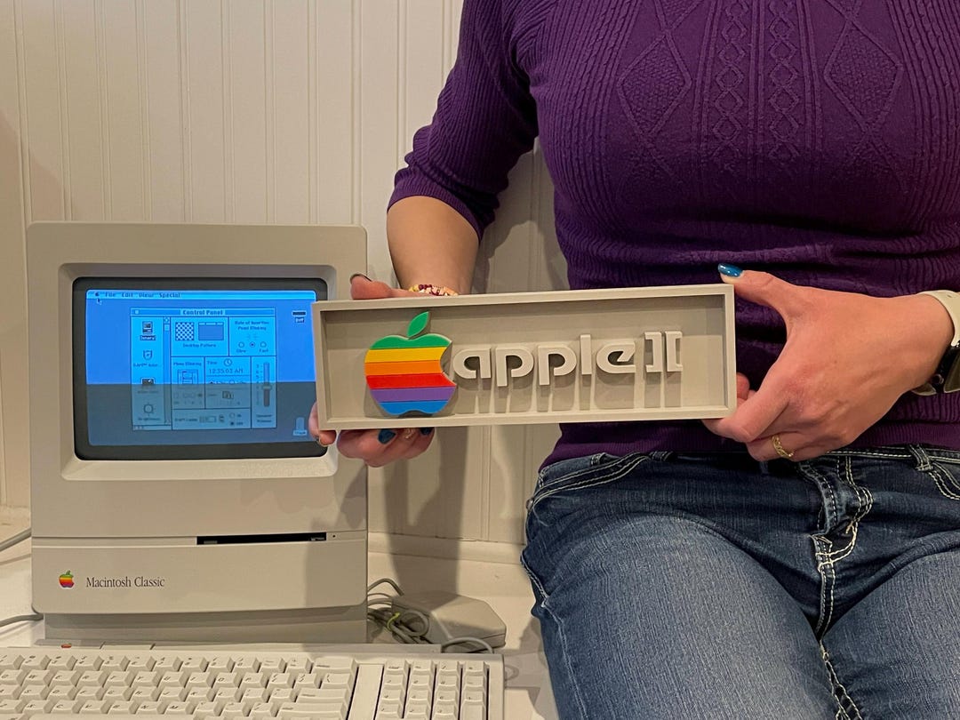 APPLE II 3D Printed Placard 7-color With Retro Apple Logo 1980s Vintage ...