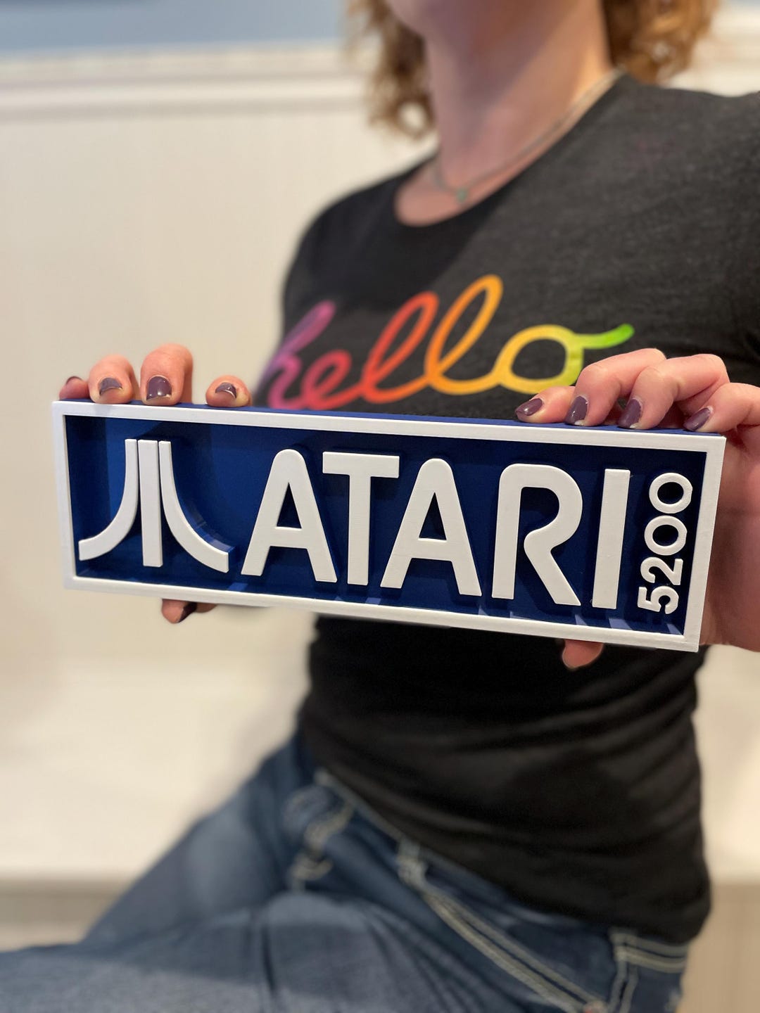 ATARI 5200 3D Printed Game Console Placard, Retro Gaming Console Sign ...