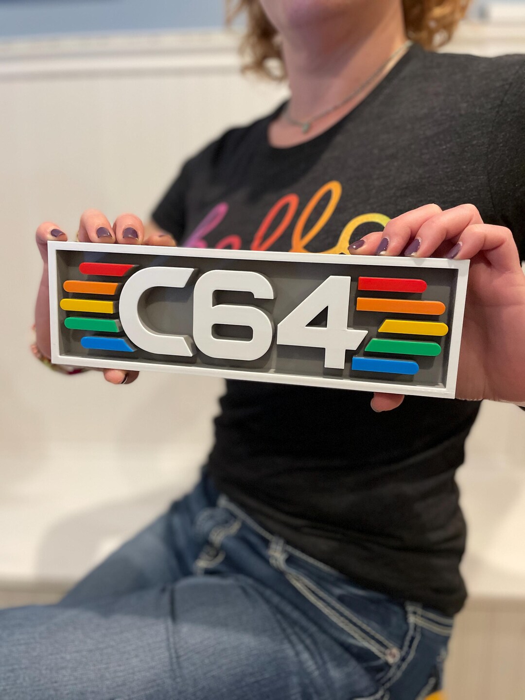 Commodore 64 (C64) 3D Printed Game Console Placard, Retro Gaming ...