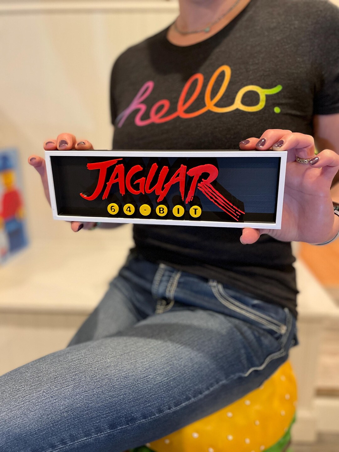 ATARI JAGUAR 3D Printed Game Console Placard, Retro Gaming Console Sign ...