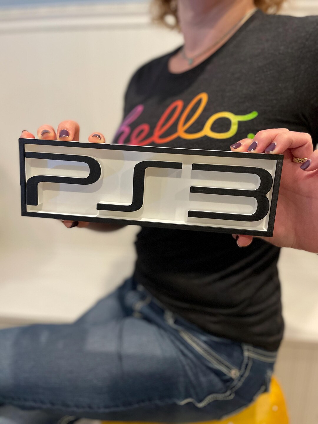 PLAYSTATION 3 (PS3) 3D Printed Game Console Placard, Retro Gaming ...