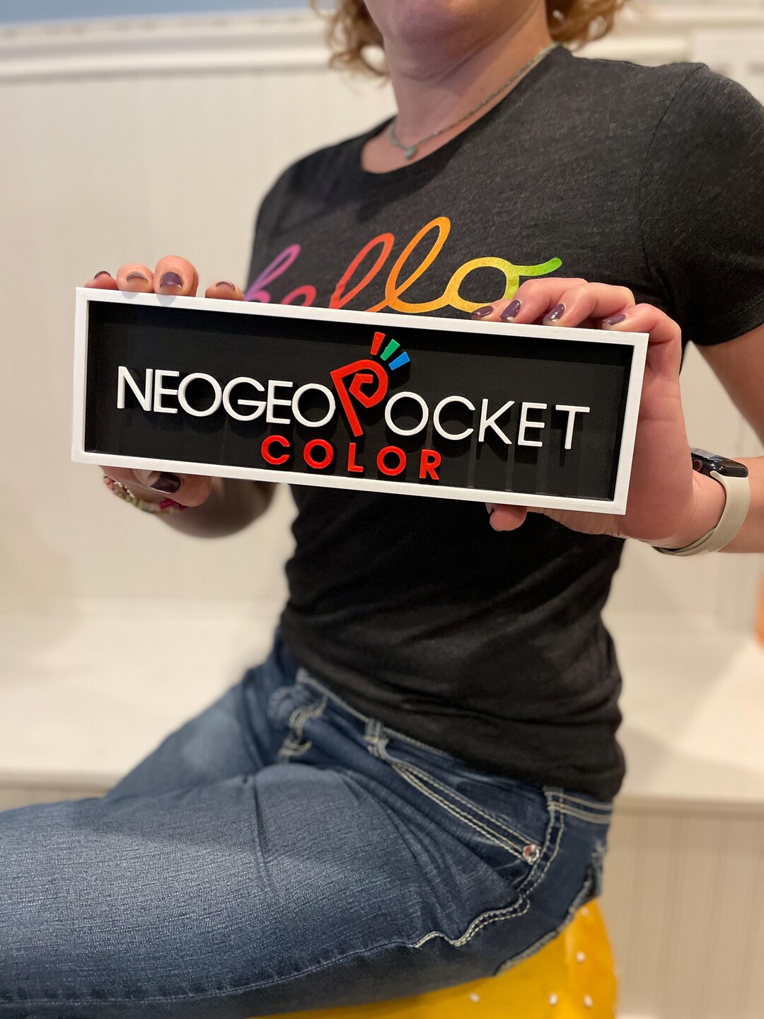 Neo Geo Pocket Color 3D Printed Game Console Placard, Retro Gaming ...