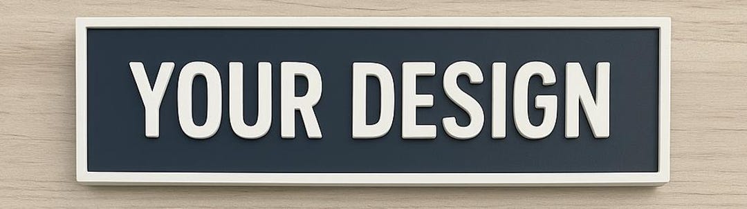 YOUR CUSTOM DESIGN, 3D Printed Nameplate/interest/teacher Placard Sign ...