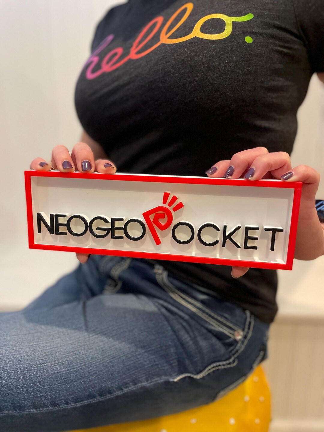 Neo Geo Pocket 3D Printed Game Console Placard, Retro Gaming Console ...