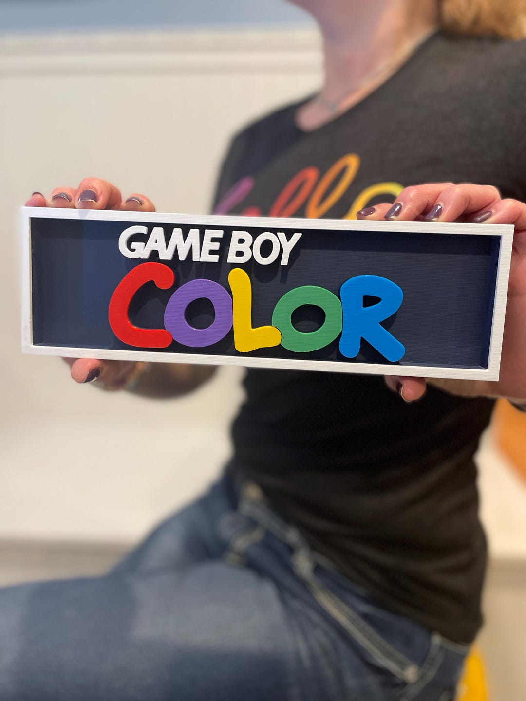 GAMEBOY COLOR 3D Printed Game Console Placard, Retro Gaming Console ...