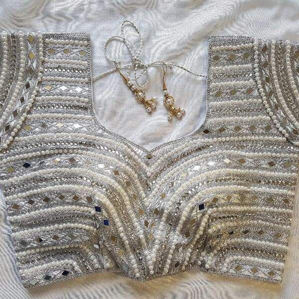 Silver Blouse - Etsy