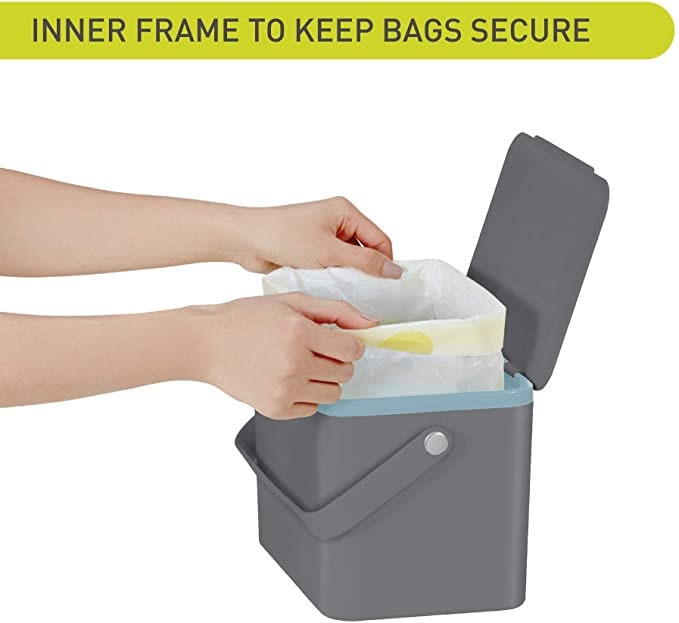 EKO - Deco Food Waste Caddy - Countertop Bin for Compostable Waste ...