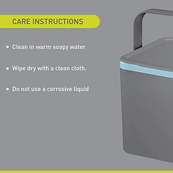 EKO - Deco Food Waste Caddy - Countertop Bin for Compostable Waste ...