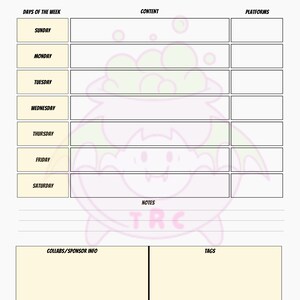 Simplistic Digital Content Calendar| Weekly Planner| Content Planner ...