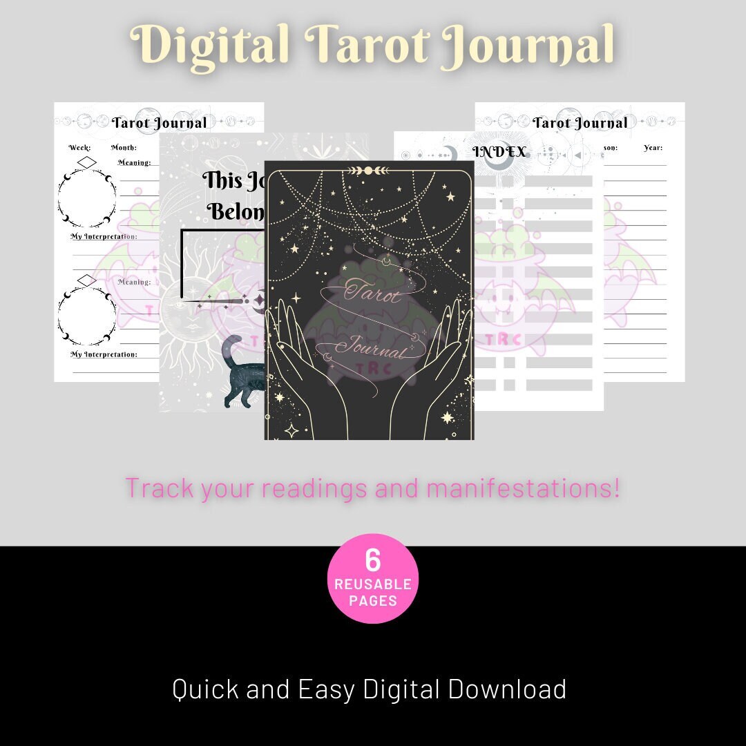 Tarot Card Journal| Digital Journaling| Digital Journal| Tarot Card ...