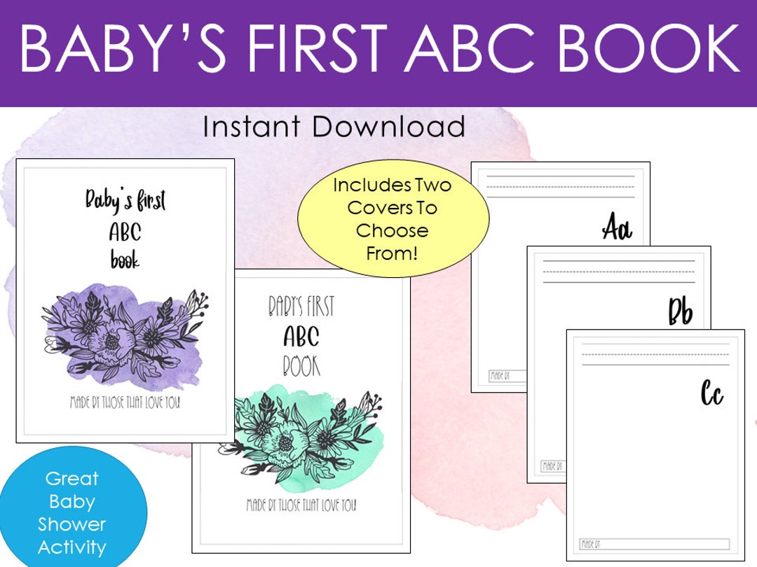 Baby's First ABC Book Print & Color! - Etsy