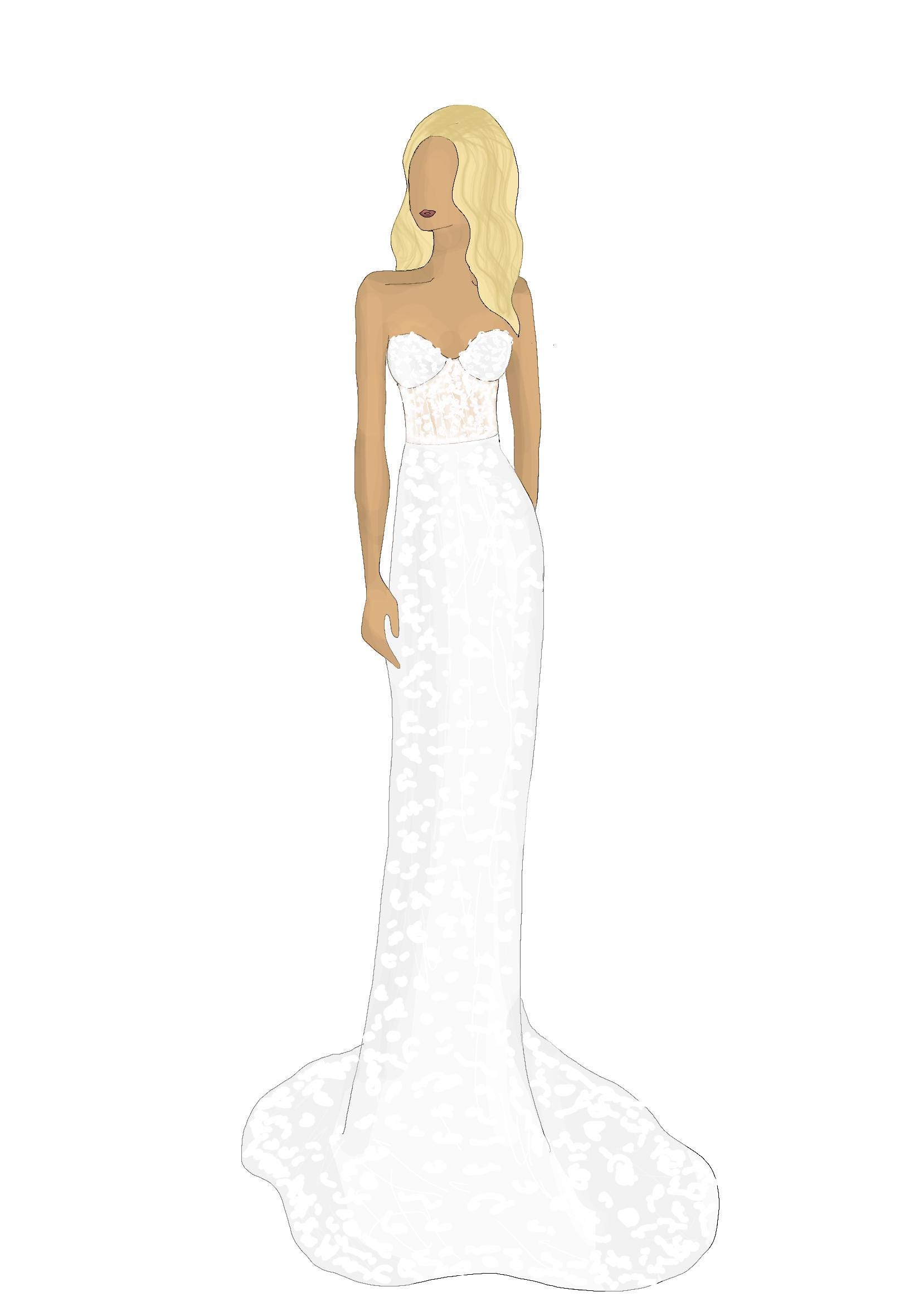 Custom Bridal Illustration | Hand Drawn Bride Art - Digital Art ...