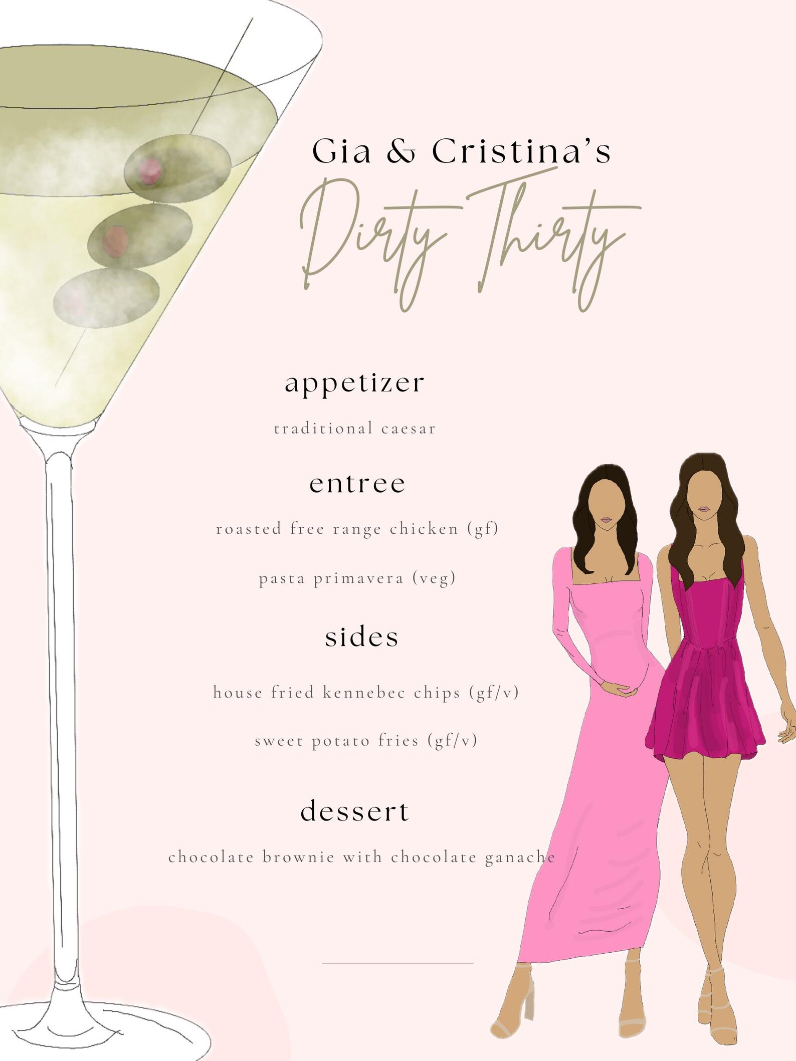 Custom Menu With Illustration | Hand Drawn Art for Events - Digital Art ...