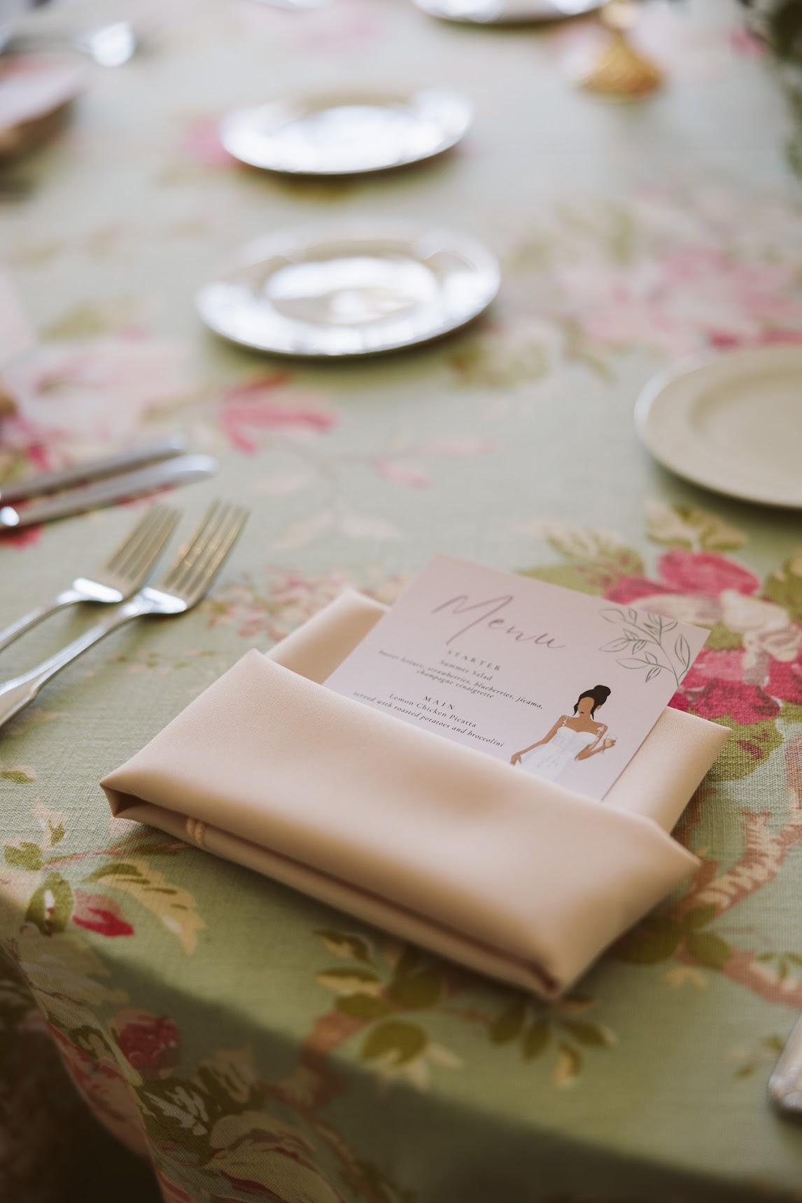 Custom Menu With Illustration | Hand Drawn Art for Events - Digital Art ...