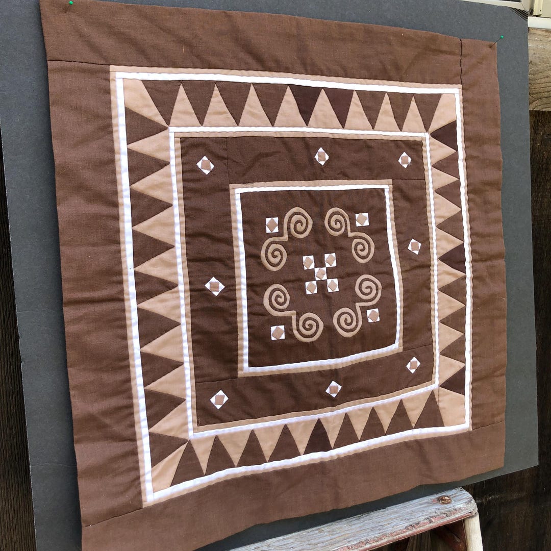 Vintage Hmong Reverse Applique Geometric Textile - Etsy